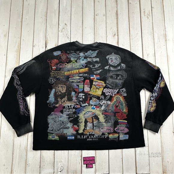 Greedy Unit | Shirts | Greedy Unit Ny Graffiti All Over Thermal Ls ...